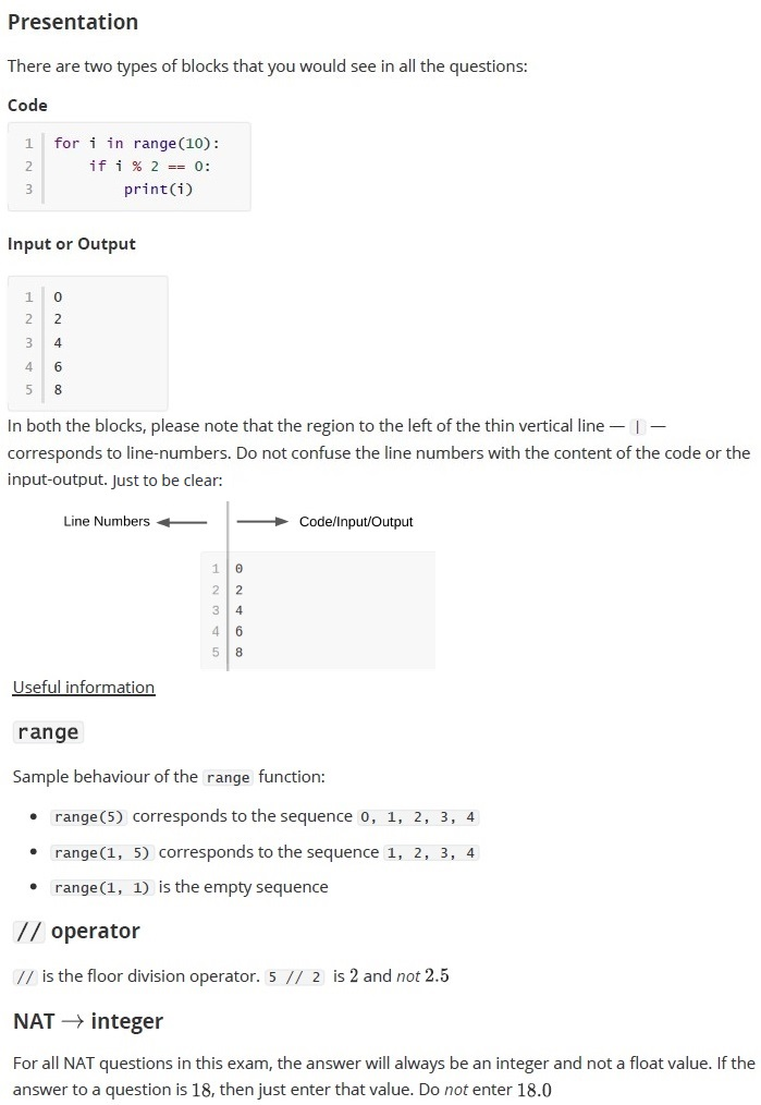 Practise Quiz for Intro to python from Question Paper : 2023 July: IIT ...