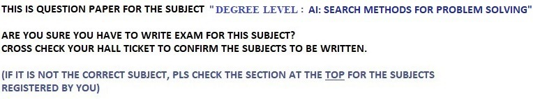 Practise Quiz for AI from Question Paper : 2022 Oct: IIT M QUIZ 1 ...
